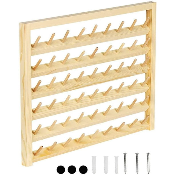 54-Spool Sewing Thread Rack, Wall-Mounted Sewing Thread Holder with ...