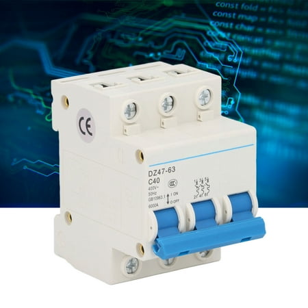 Spptty 3P Circuit Breaker,3P Miniature Circuit Breaker DIN Rail Mount Low Voltage Air Switch AC ...
