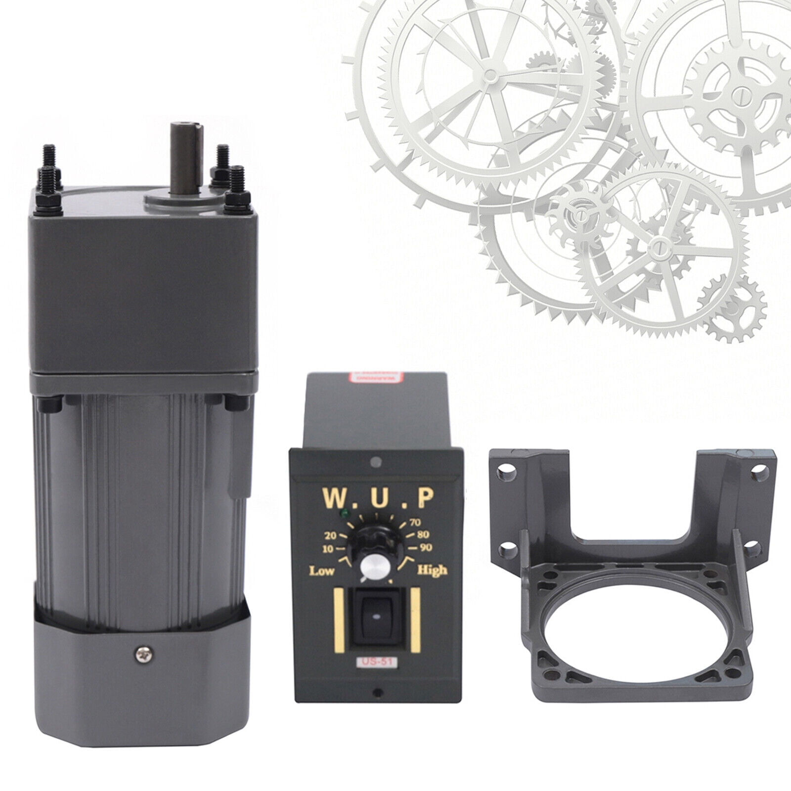 Miumaeov 90W Adjustable Speed Regulator Inverter Motors W/Gear ...