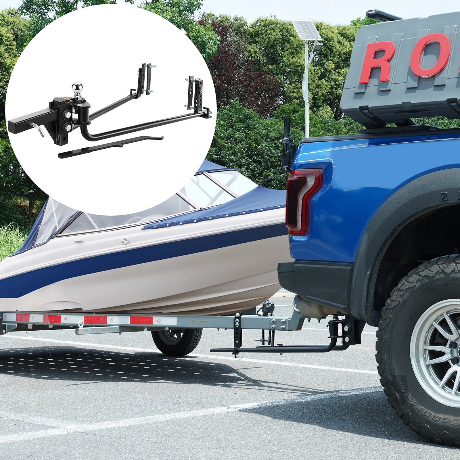 BENTISM 1,000lb Weight Distribution Hitch with 2-5/16 in Ball and 2-In ...