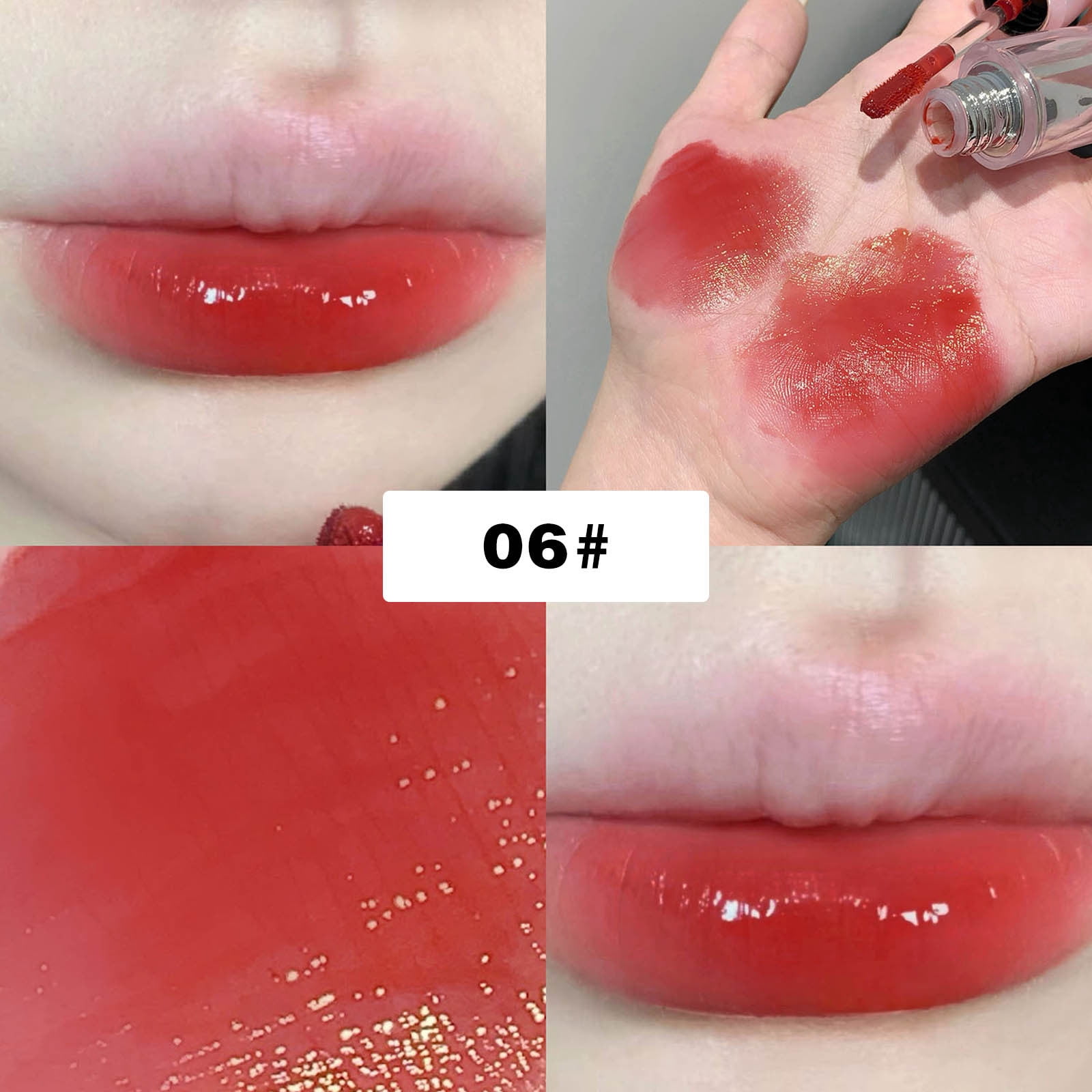 XWSHYW Lápiz Labial Espejo de Aceite Labial Hidratante y de Larga ...