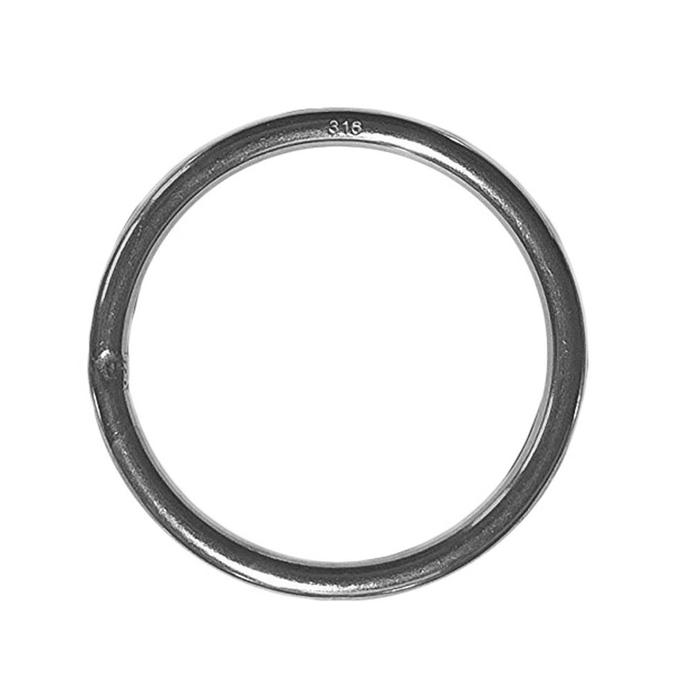 Stainless Steel 316 Round Ring Welded 6mm x 90mm (1/4" x 3 1/2") Marine ...