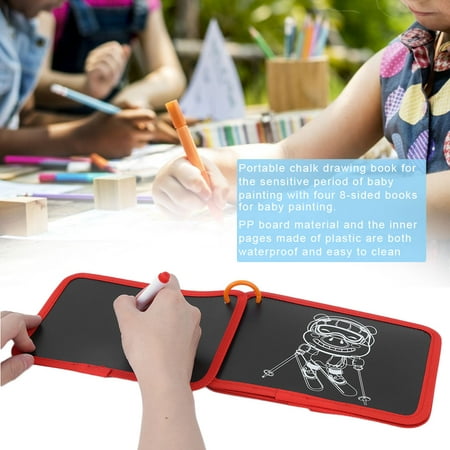 Erasable Drawing Board, Portable Dust-Free Drawing Book Reusable Early ...