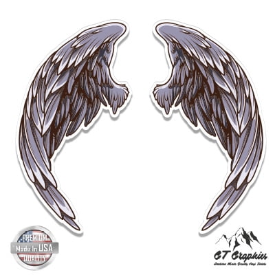 Wings - 12" Vinyl Sticker Waterproof Decal - Walmart.com