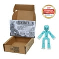 StikBot Single Pack, Ice Blue Collectible Action Figure, Posable for Stop Motion Animation ...