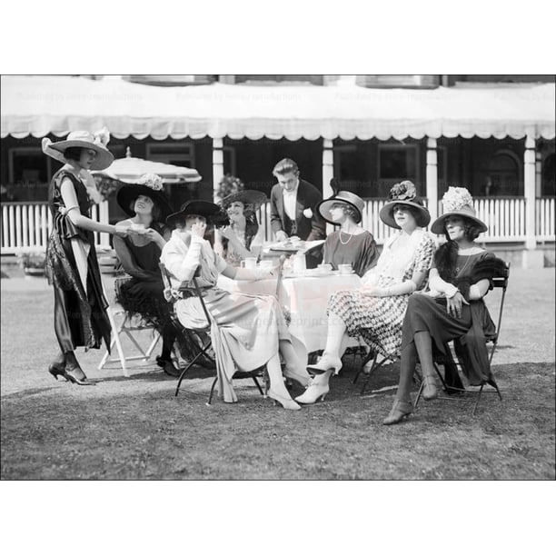 American Socialites drinking tea, circa 1920 - Walmart.com