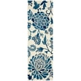 SAFAVIEH Martha Stewart Blue Field Floral Runner Rug, Azurite, 2'3" x ...