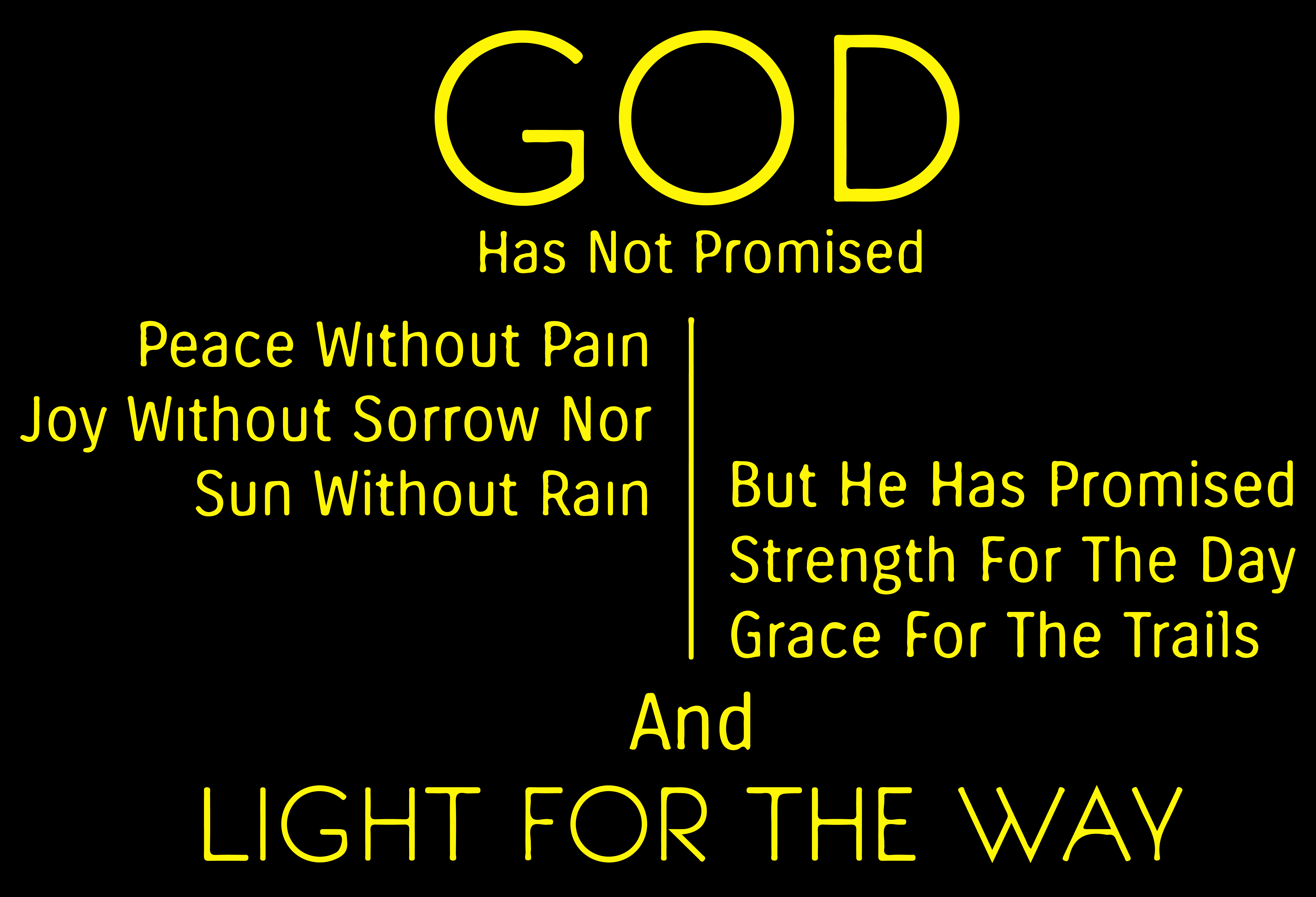 God has not promised Peace without pain joy withoutâ ¦ Vinyl Decal ...