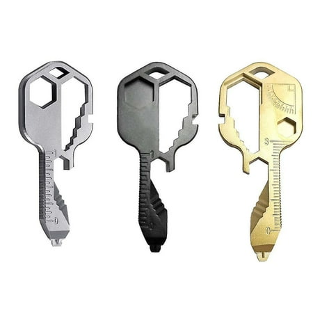 Multi-tool Key Shaped Pocket Tool For Keychain With Bottle Opener 24 In ...
