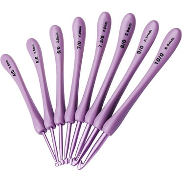 Crochet Hooks Set 16 Pack | Multi-Color Soft Plastic & Aluminum ...
