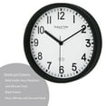 Mainstays Basic Indoor 8.78" Black Analog Round Modern Wall Clock ...