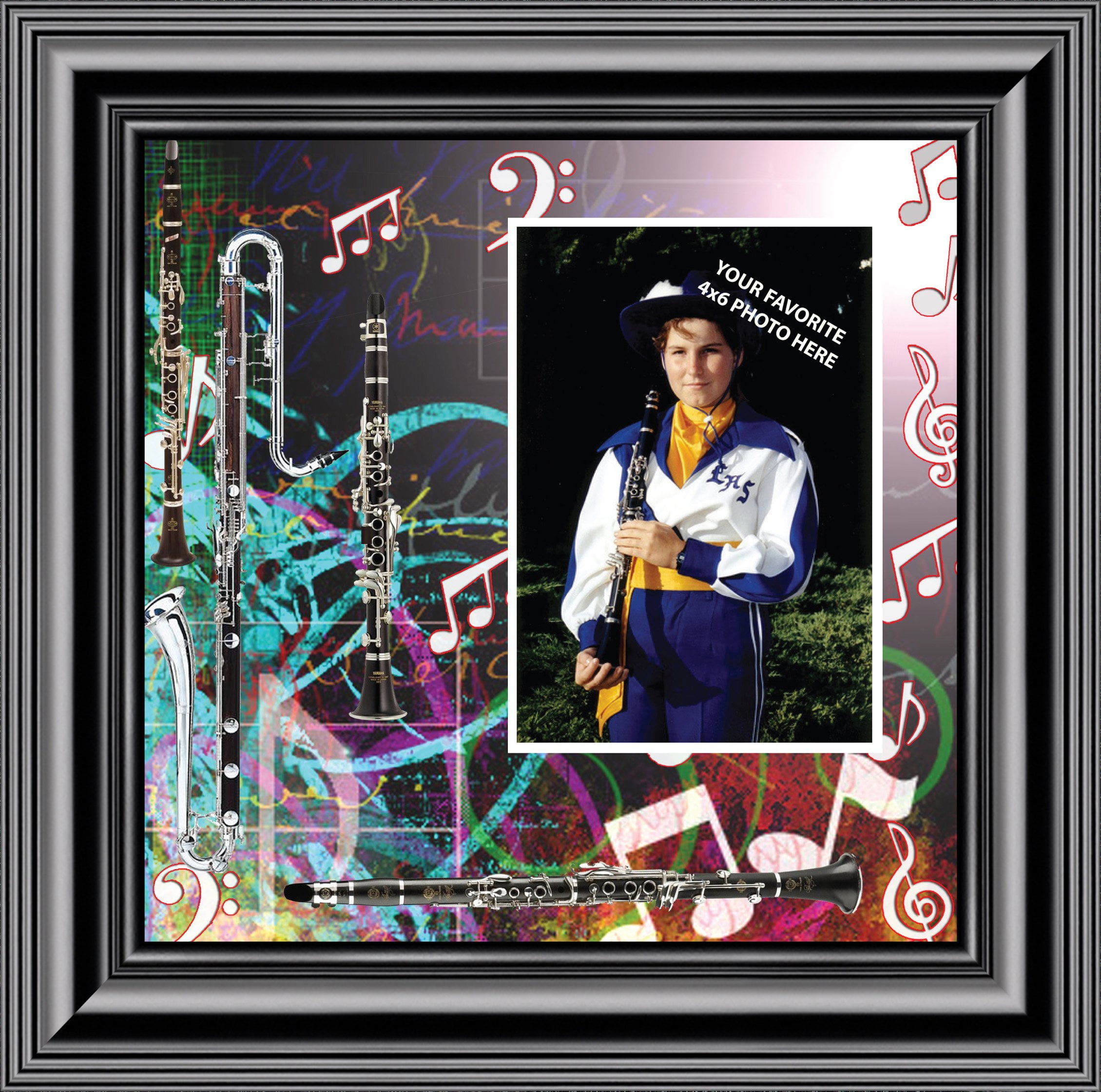 Clarinet, Marching or Concert Band Personalized Picture Frame, 10X10 ...