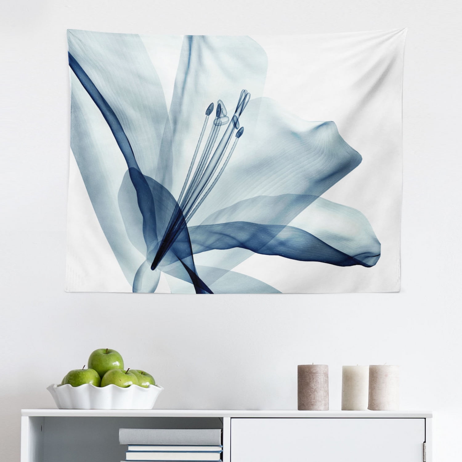 Flower Tapestry, Uv Style Picture of Flower Floral Radiography Themed ...