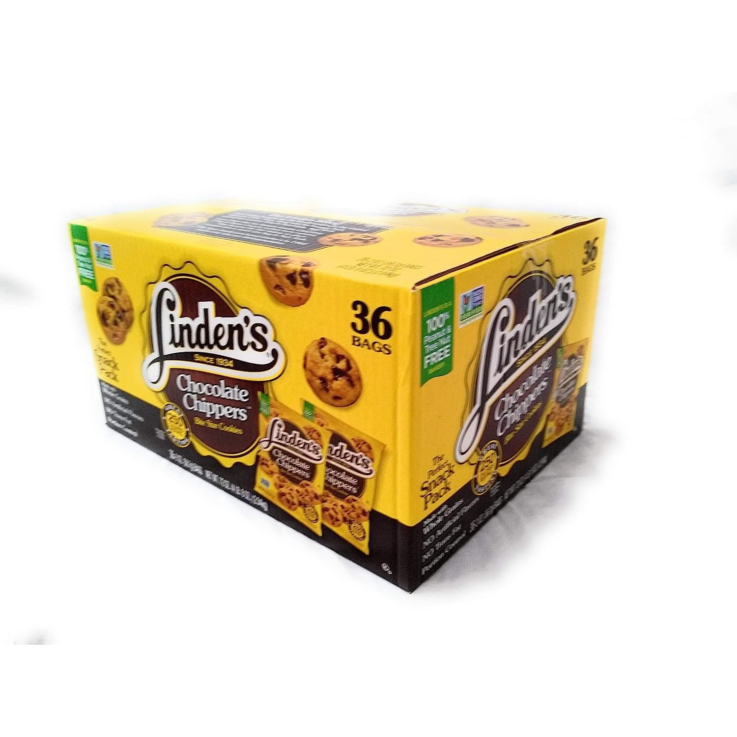 Linden's Chocolate Chippers Bite Size Cookies 36 - 2 oz Total 72oz ...