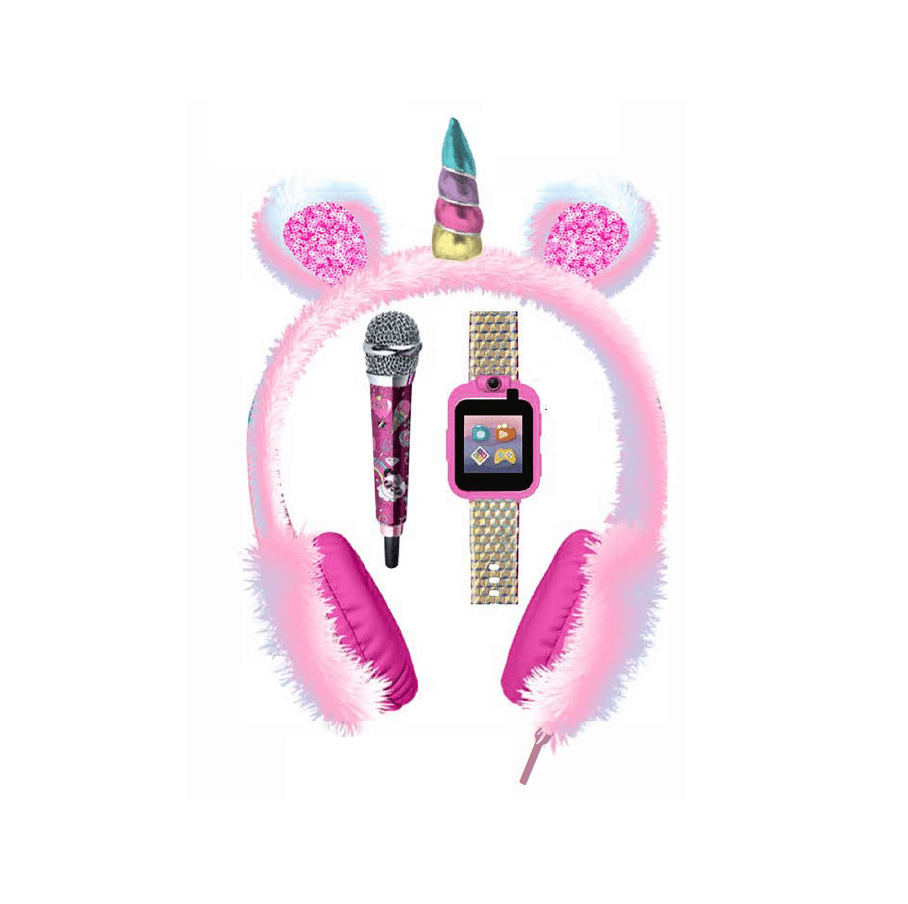 iTECH Jr Kids Smartwatch With Mini Mic & Headphones, Iridescent Strap ...