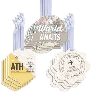 Big Dot of Happiness World Awaits - Travel Themed Party Favor Gift Tags ...