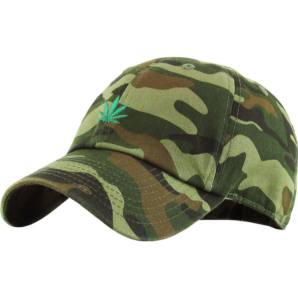 Marijuana Leaf Camo Dad Hat Baseball Cap Polo Style Adjustable Cannabis ...