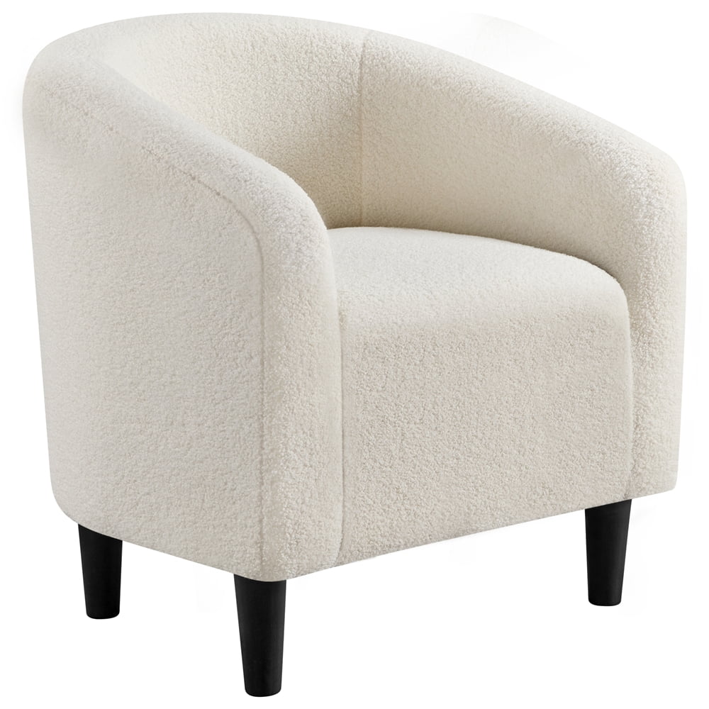 Click here for Yaheetech Boucle Upholstered Club Accent Barrel Ar... prices