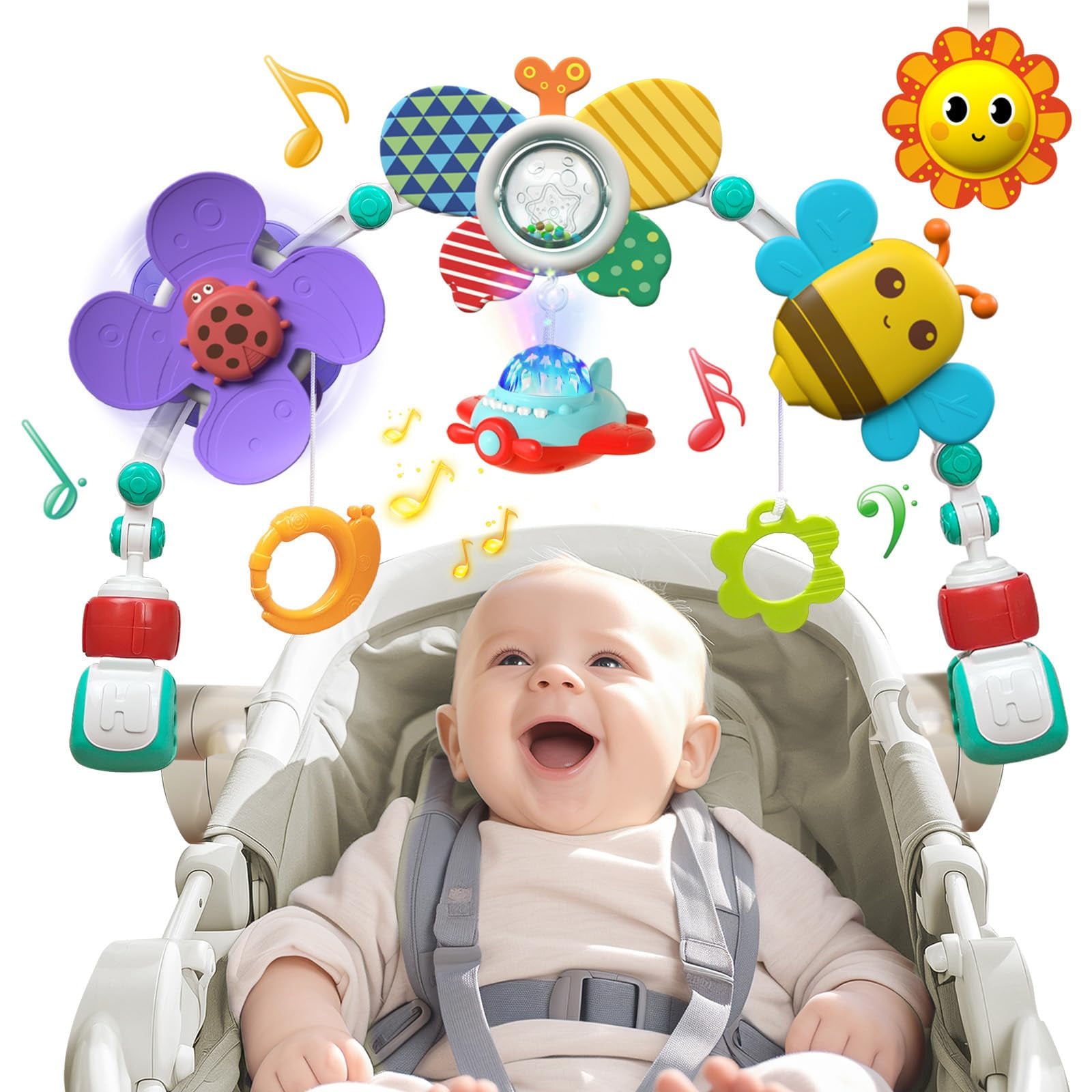 Cochecito de bebé musical Arch Toys qesfir para bebés | Bodega Aurrera ...