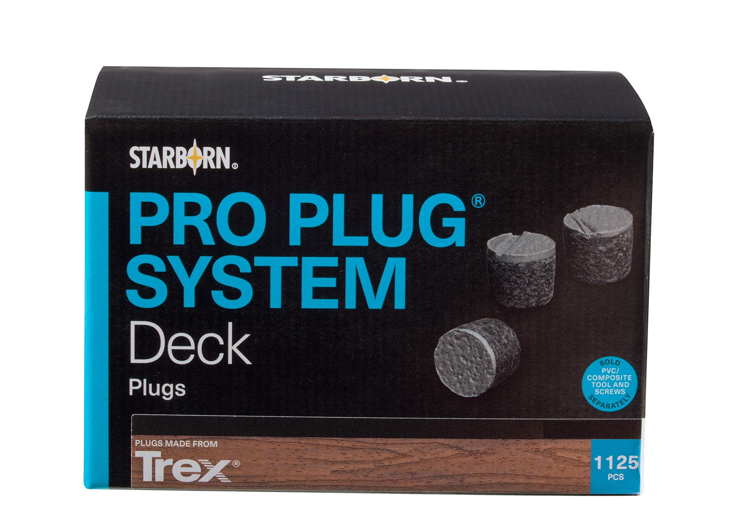 Starborn Pro Plug System Deck Pugs Trex Winchester Grey - Walmart.com
