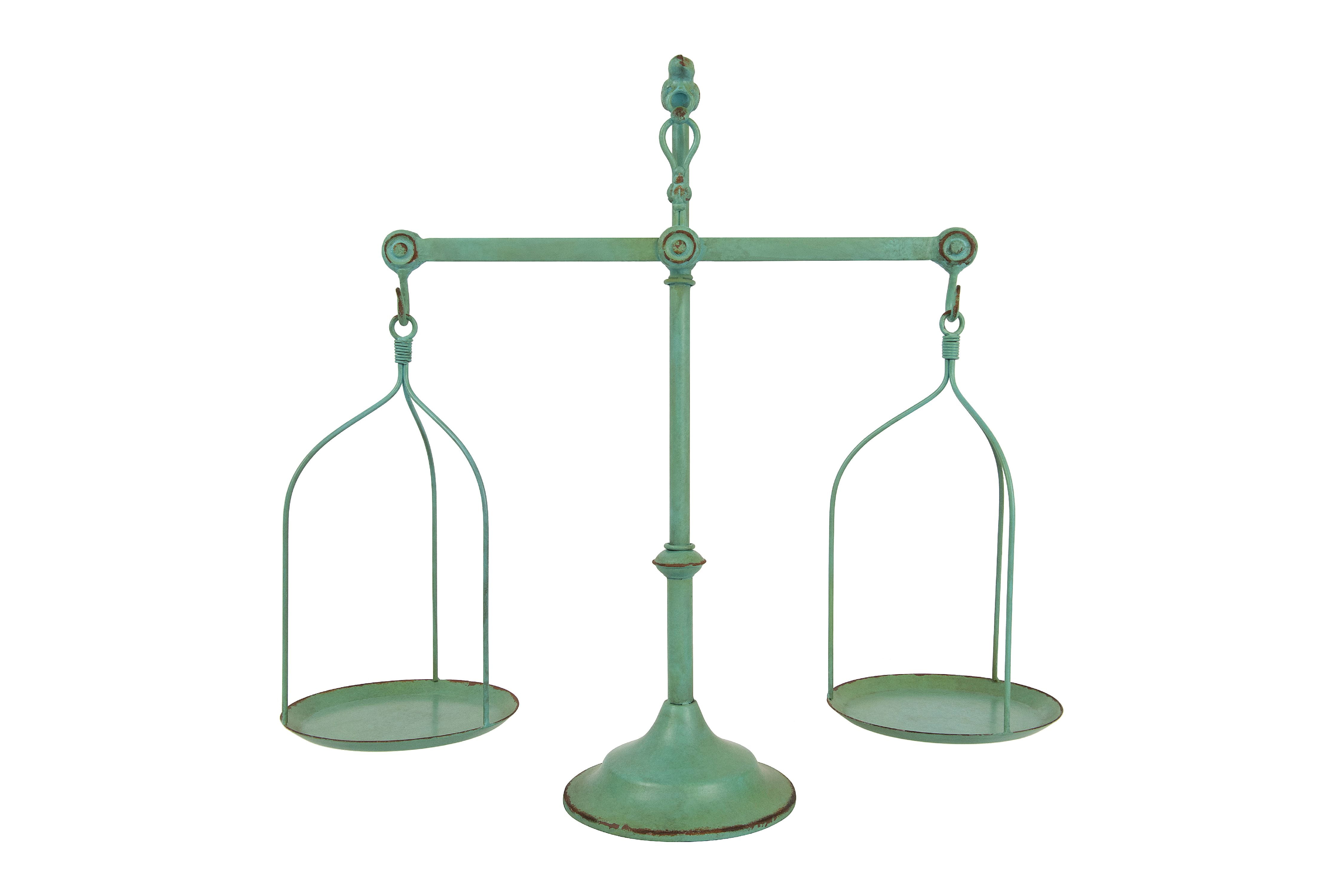 Desert Fields 3R Studios Blue Decorative Antique Iron Balance Scale ...