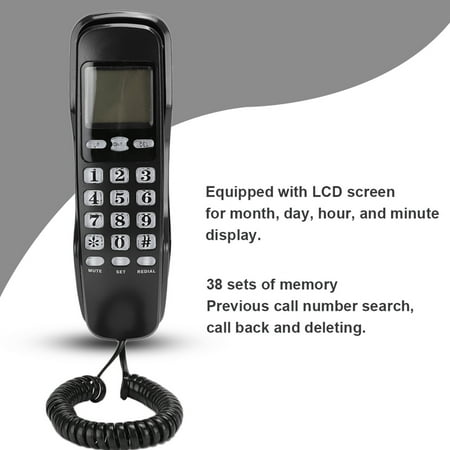 ASHATA Corded Telephone,DTMF / FSK Dual System Telephone ,Caller ID ...