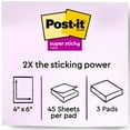Post-it Super Sticky Notes, Lined, 4 in x 6 in, Assorted Brights, 3 ...