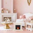 Dollhouse Fireplace: Mini Mantel Decor - Realistic Fake Fire Mantel ...