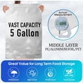 15 Mil 5 Gallon Mylar Bags for Food Storage with 2500cc Oxygen ...