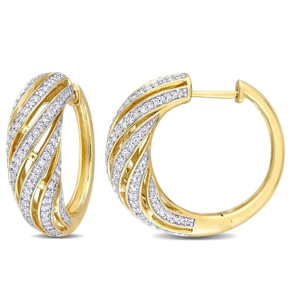 Everly Women's Diamond 14k White Gold Earrings - Walmart.com