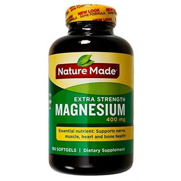 2 Pack | Nature Made Extra Strength Magnesium 400 mg., 180 Softgels ...