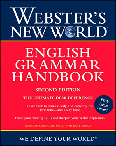 Pre-Owned Webster's New World English Grammar Handbook Paperback ...