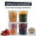 JUST PACK IT 32 oz Plastic Soup Containers with Lids, Freezer ...