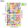 10 Pcs Colorful Alphabet Letter Number Stickers | Multicolor Self ...