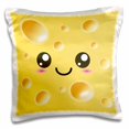 3dRose Cute Kawaii Happy Yellow Swiss Cheese with holes a smiley face ...