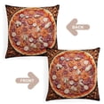 16"x16" Cushion Case Pizza Decorative Square Pillowcase Cushion Case ...