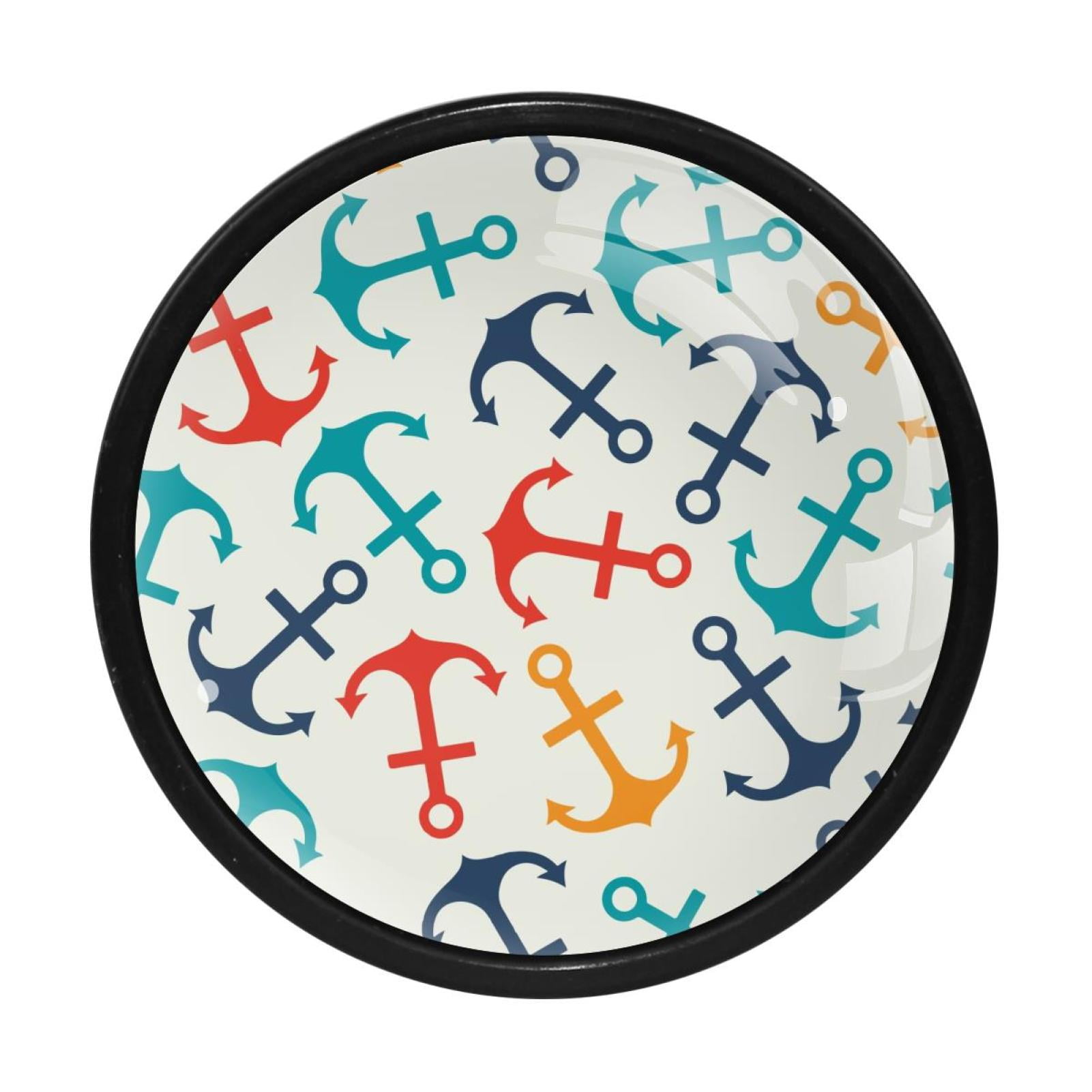 4 Pcs Anchor Knobs for Kitchen Cabinet Cupboard Dresser Bookcase Drawer ...