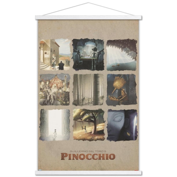 Netflix Guillermo Del Toro's Pinocchio - Grid Wall Poster with Magnetic ...