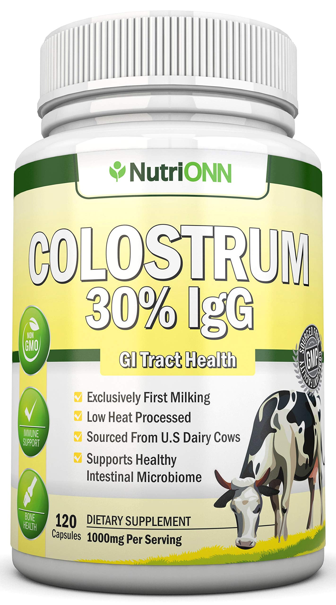 Suplemento NutriOnn Colostrum 1000 mg 120 cápsulas 30% IgG | Walmart en línea