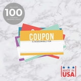 Multicolor Fill In Coupon Cards / 100 Colorful Customer Vouchers / 2" x ...