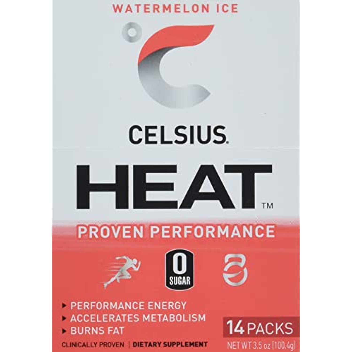 Buy Celsius Heat On-The-Go Performance Energy Powder Sticks, Watermelon ...