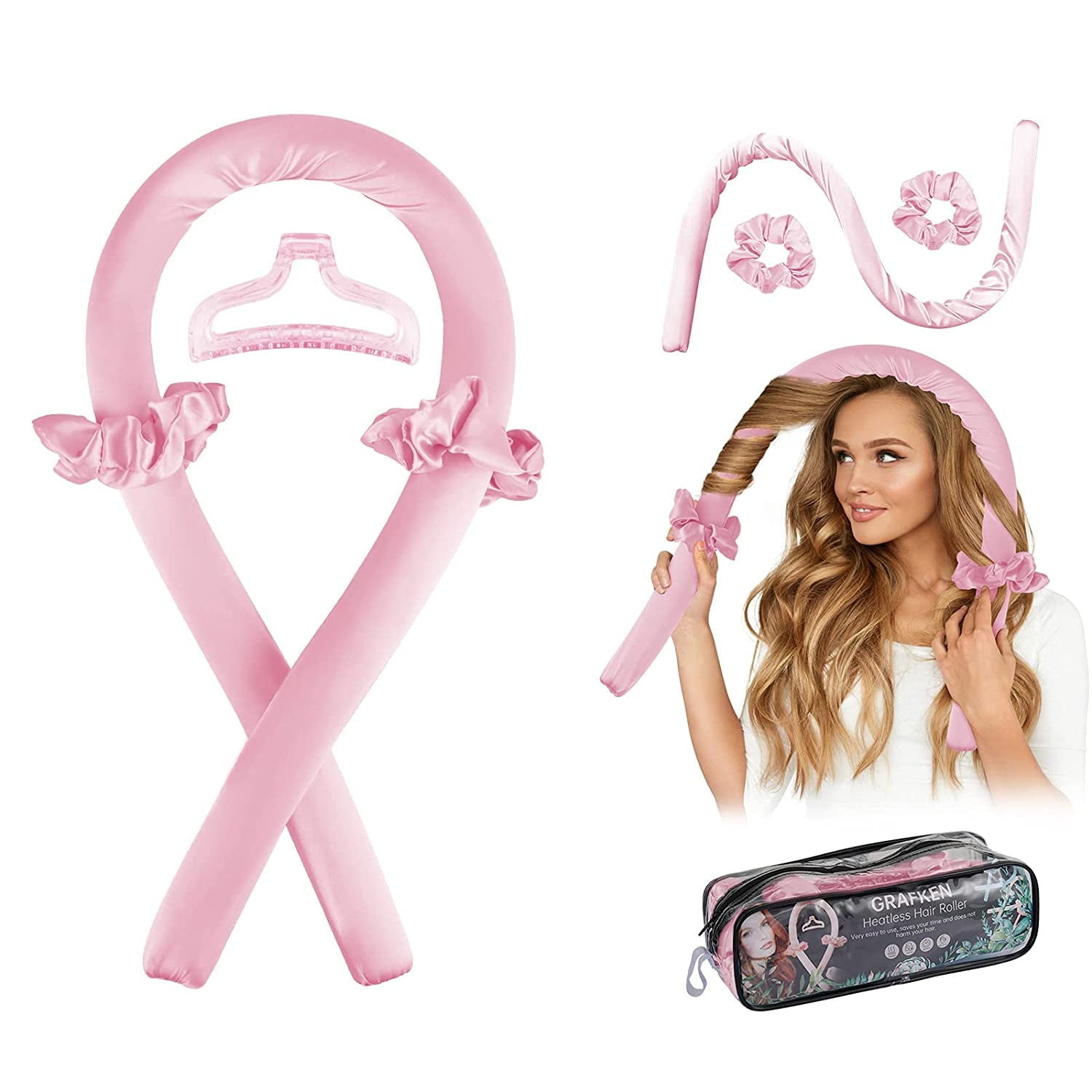 Chlua Heatless Curling Rod Headband  No Heat Silk Curlers Hair Rollers For Long Hair And You Can Sleep In Soft Foam Hair Curlers Curling Rods Overnigh