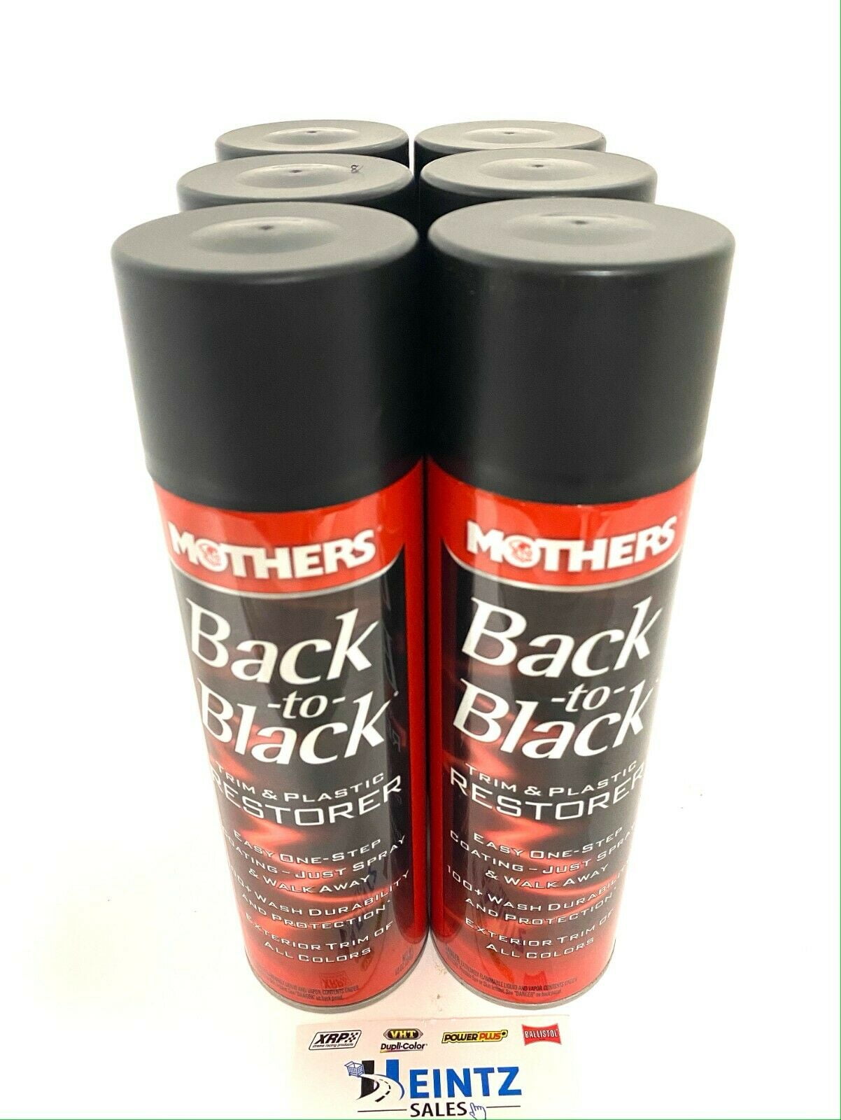 MOTHERS 06110 Back to Black Trim and Plastic Restorer 6 PACK - Rubber ...