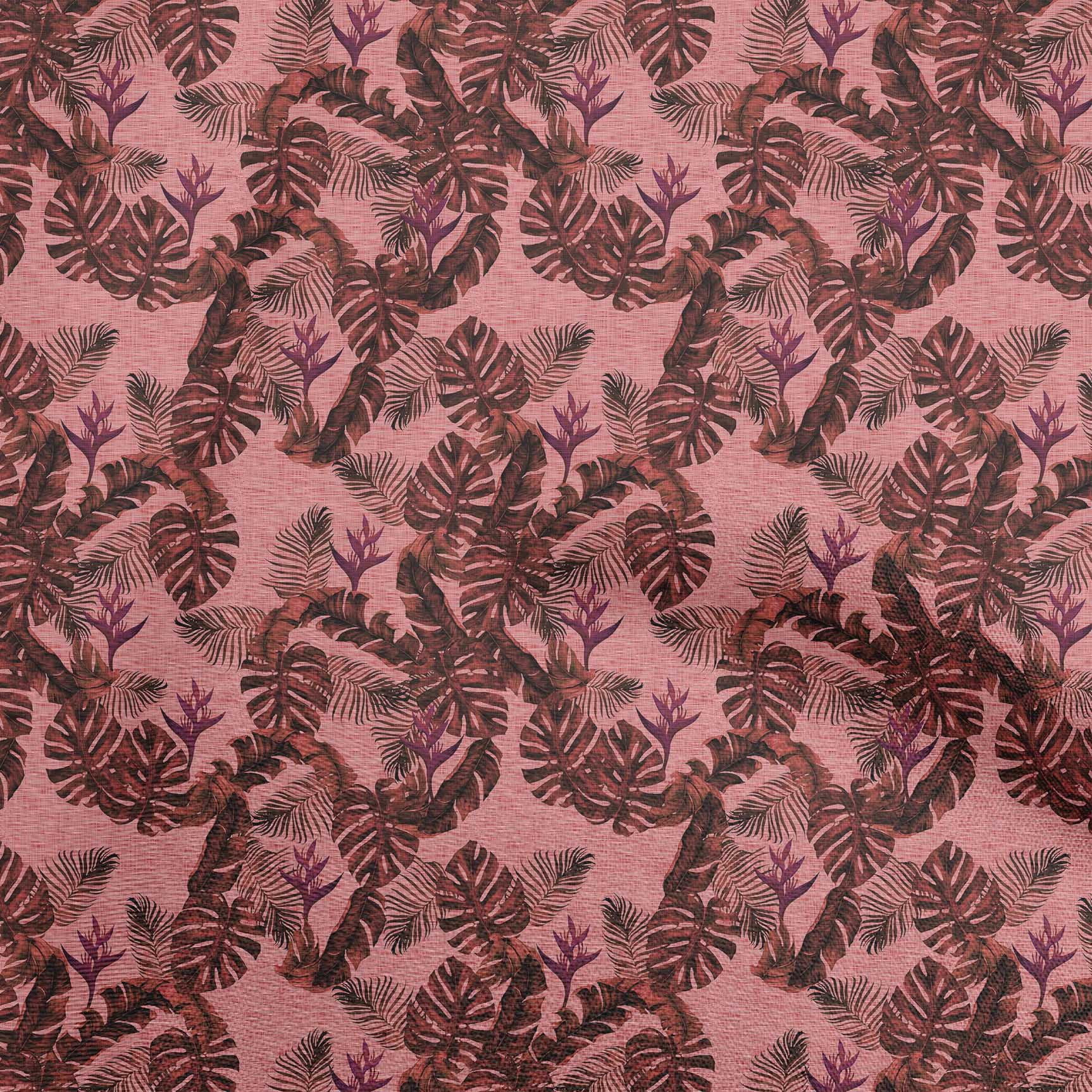 oneOone Velvet Maroon Fabric Tropical Diy Clothing Quilting Fabric ...