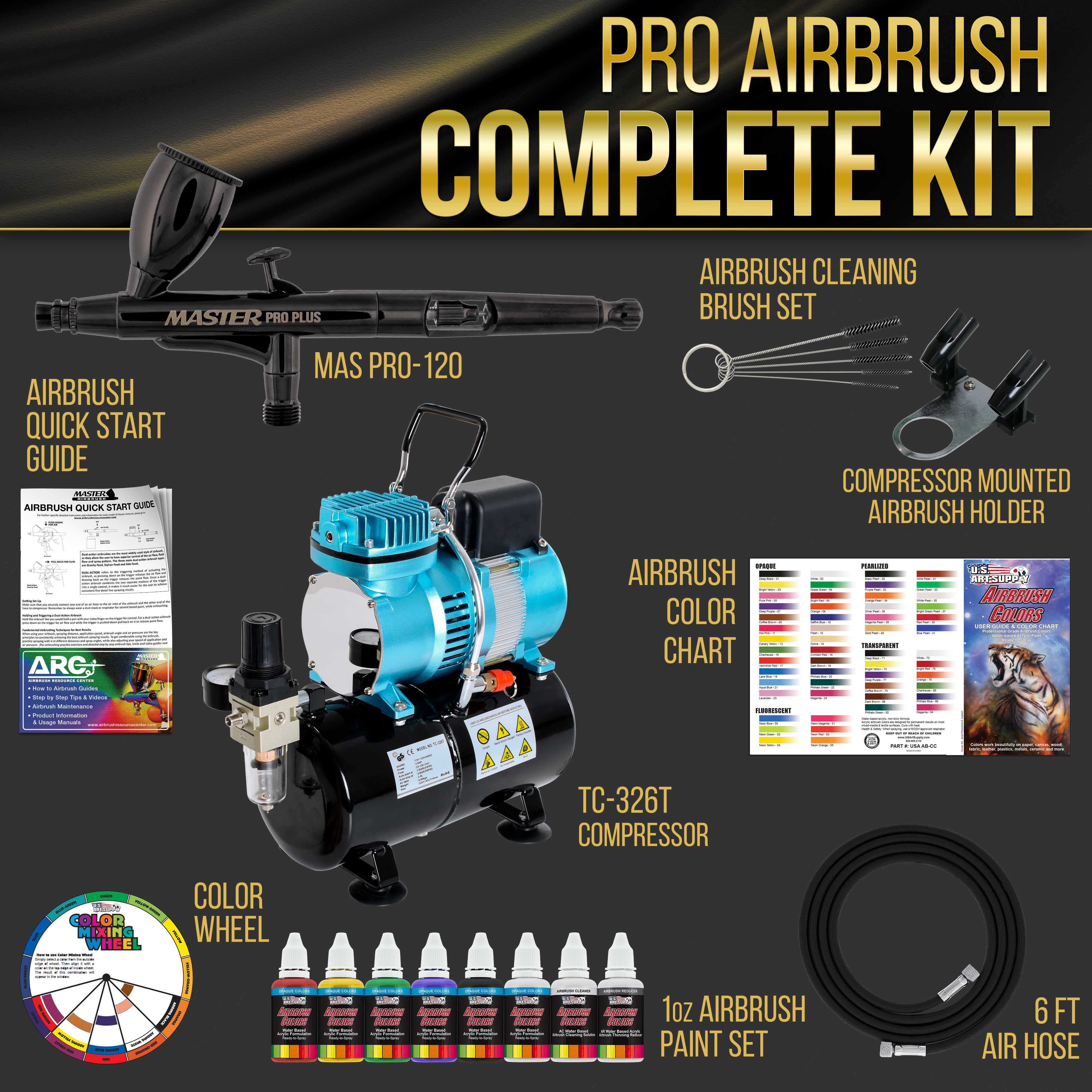 Buy Master Airbrush Cool Runner II Dual Fan Air Storage Tank Compressor ...