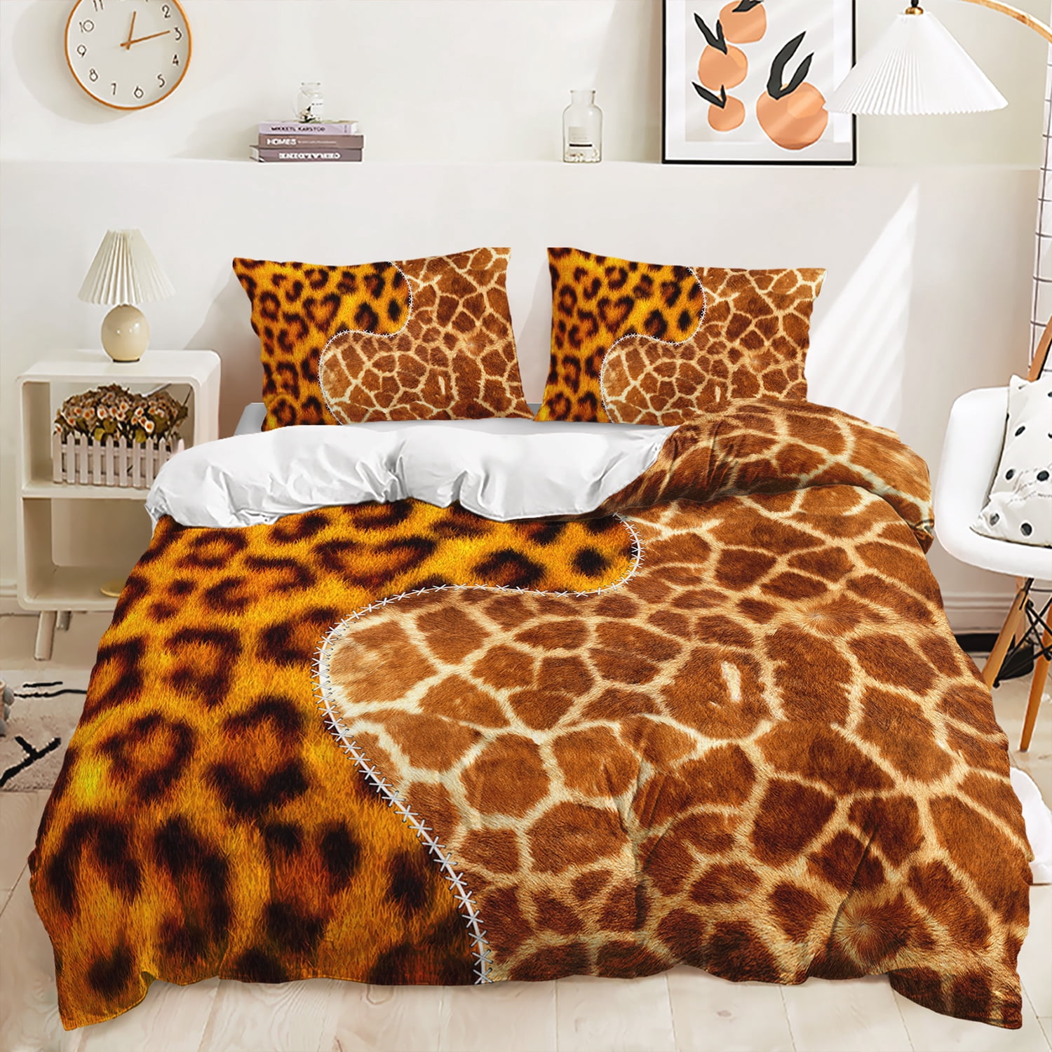 Hosima 3-piece 3D Digital Printing Quilt Cover Full Size Animal Pattern ...
