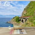 Modern Wallpaper Murals 3D Old reinforced concrete bridge Lake Peel and ...