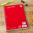 Pen+Gear Wide Rule 5 Subject Notebook, 8” x 10.5”, Red, 180 Sheets, New ...