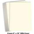 Hamilco Cream Colored Cardstock 8 x 10" Heavy Weight 80 lb Cover Card ...