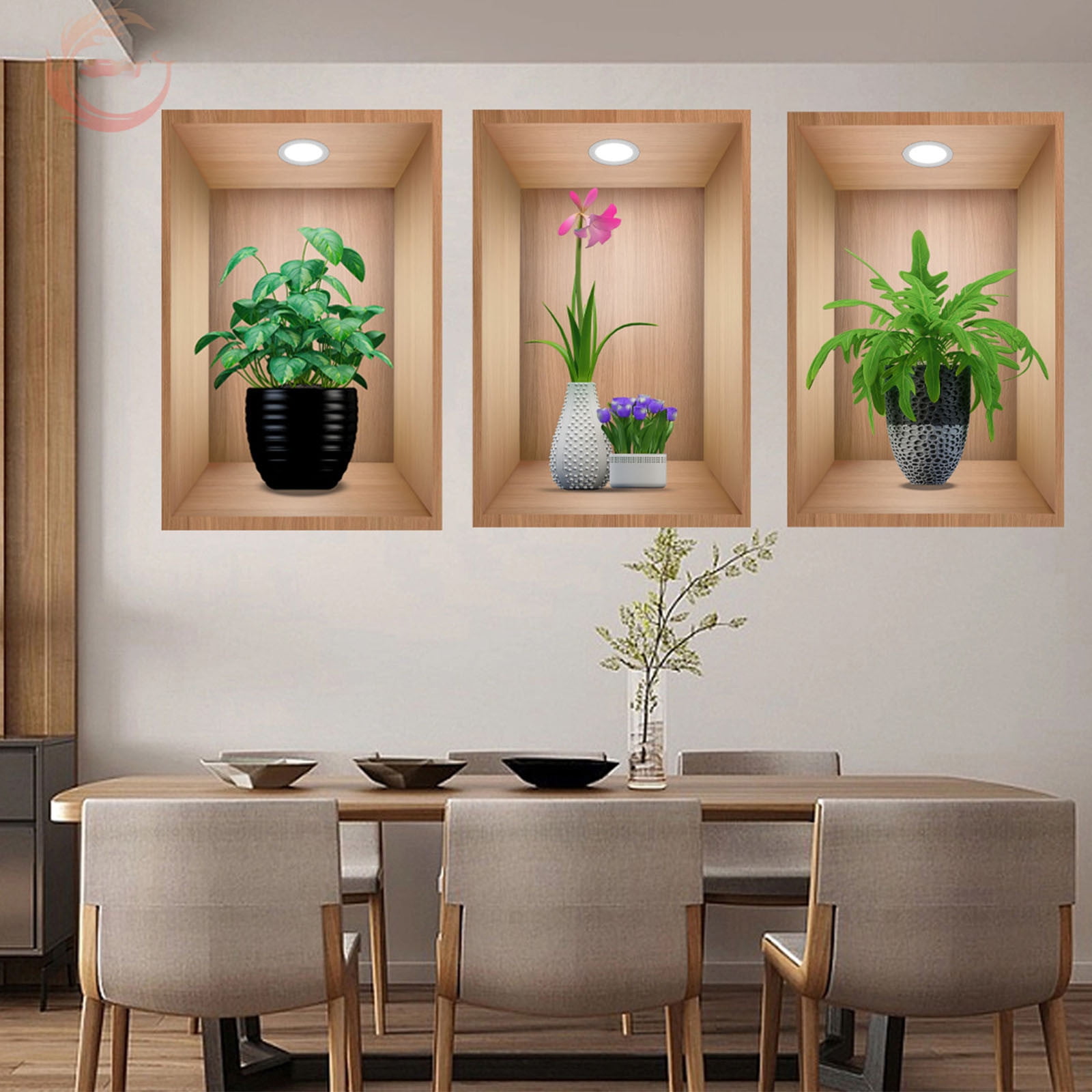 XWSHYW Decoraciones para El Hogar Plantas de Calcoma En Plantas y ...